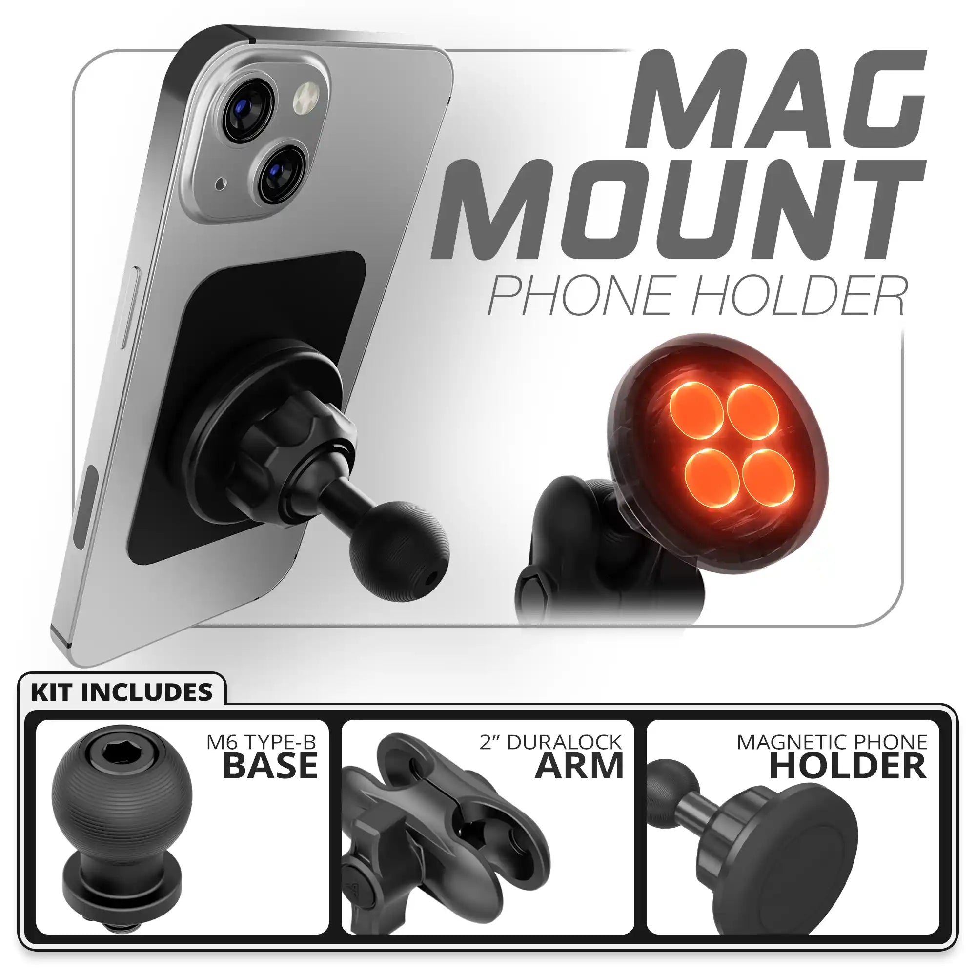 Magnetic Phone Holder | 20mm Type-B Base | 2" DuraLock Arm – Tackform