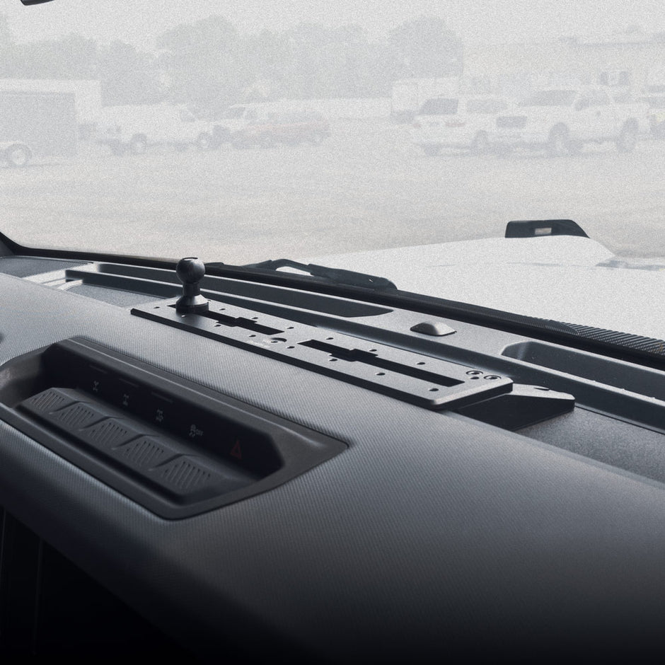 Bronco 6th Gen Fast Track Dash Mount - Phone, Tablet, & CB Mic Holders ...