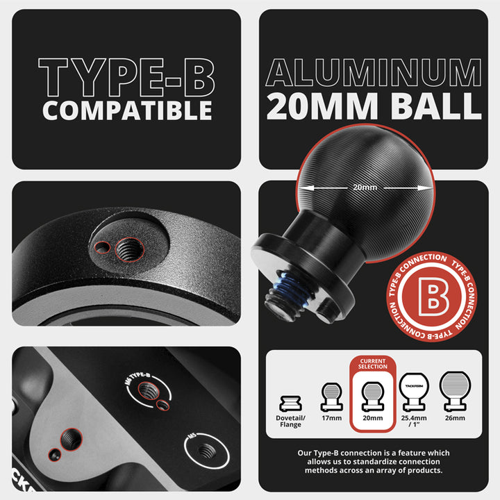 B20B - 20mm Ball with Type B Connection – Tackform