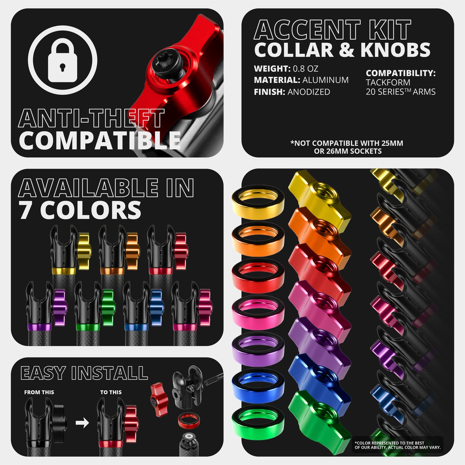 DuraLock™ 20 Series | Aluminum Tube Arm | Dual 20mm Anti-Theft Sockets ...