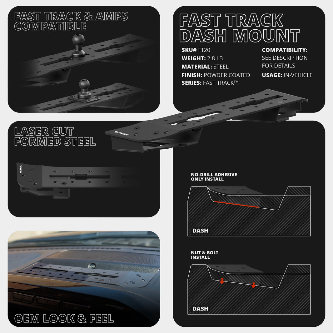 2021-2025 Ford F-150 ALL METAL Fast Track Dash Mount Bracket – Tackform