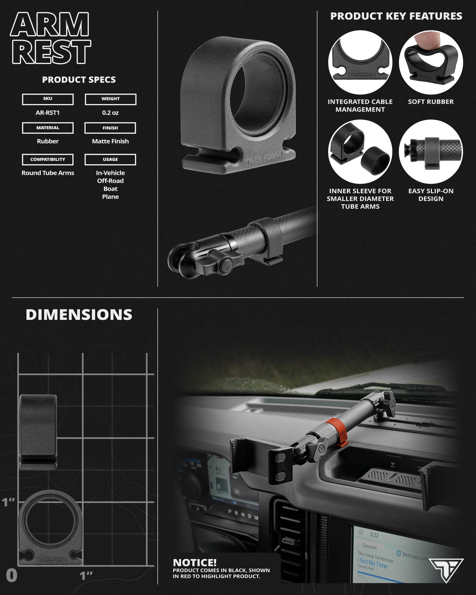 AR-RST-1 - The Arm Rest - Arm Support and Cable Management System ...