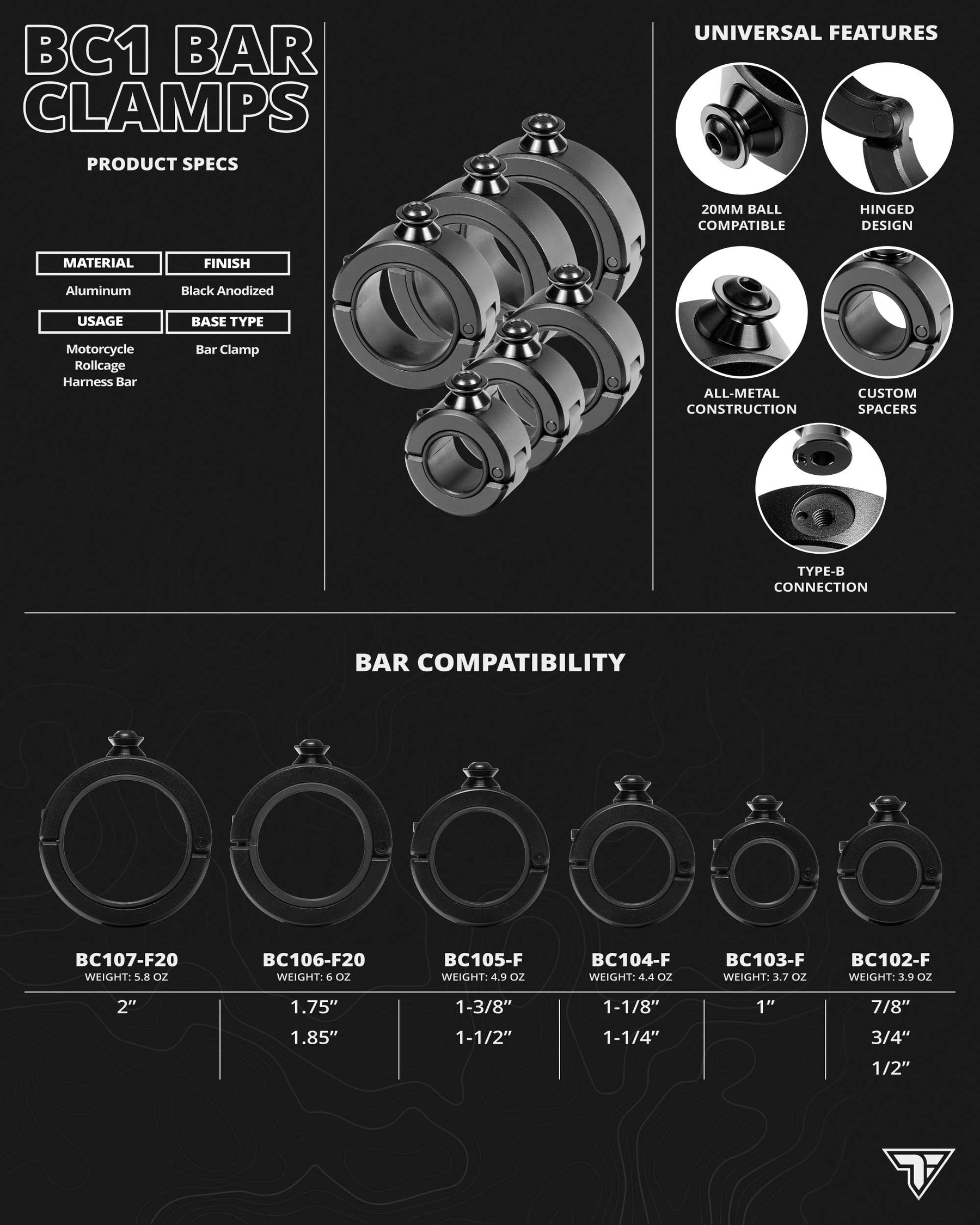 Tackform CNC Machined Motorcycle Phone Mount With Vibration Dampening
