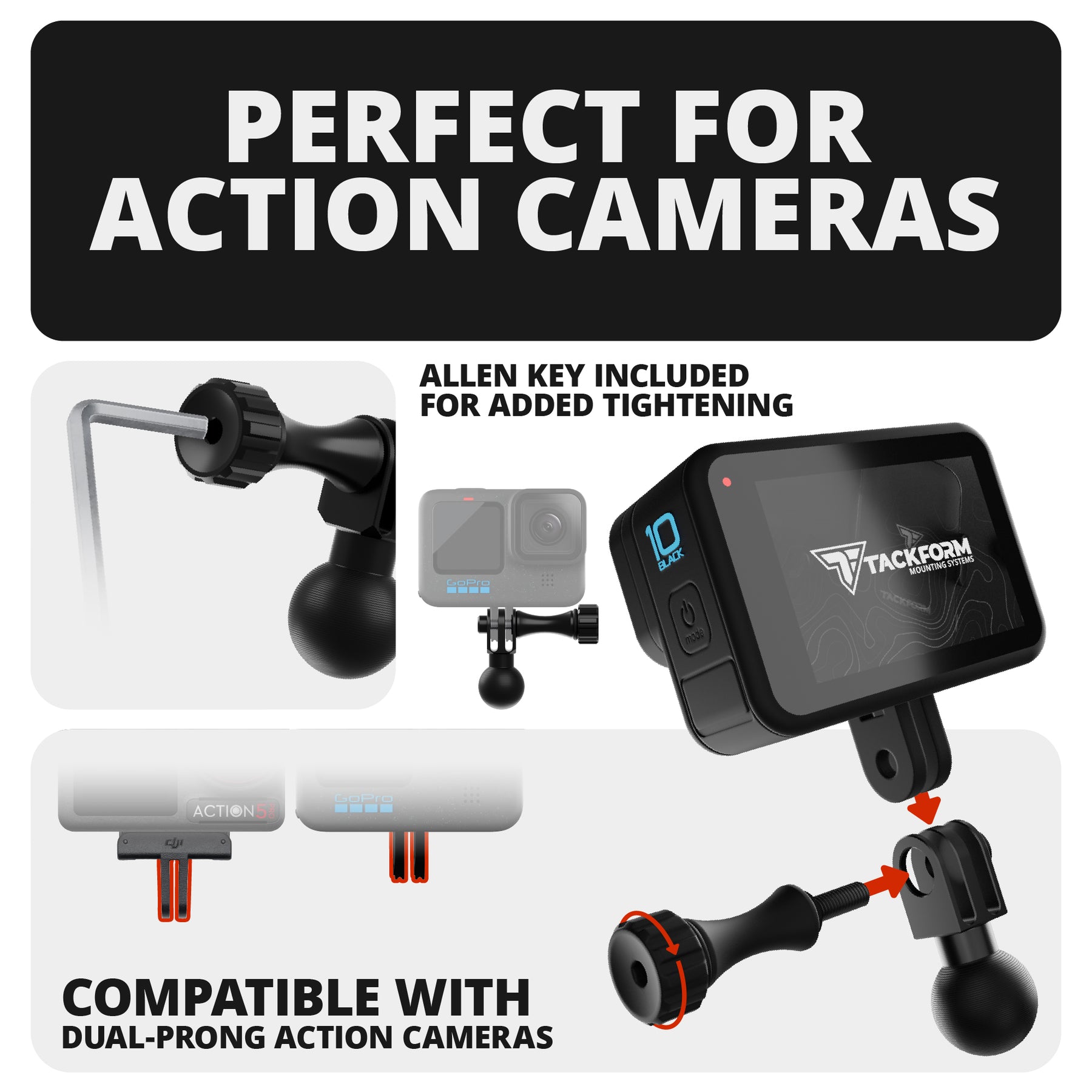 Bronco LINK™ GoPro Mount | Accessory Ready / Grab Handle Compatible | 3 ...
