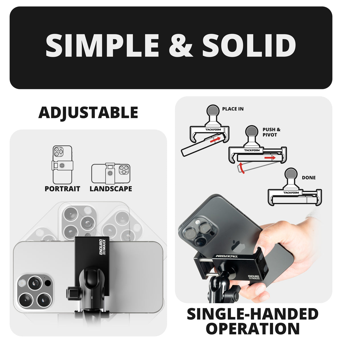 Bronco LINK™ Spring Loaded Phone Mount | Accessory Ready / Grab Handle ...