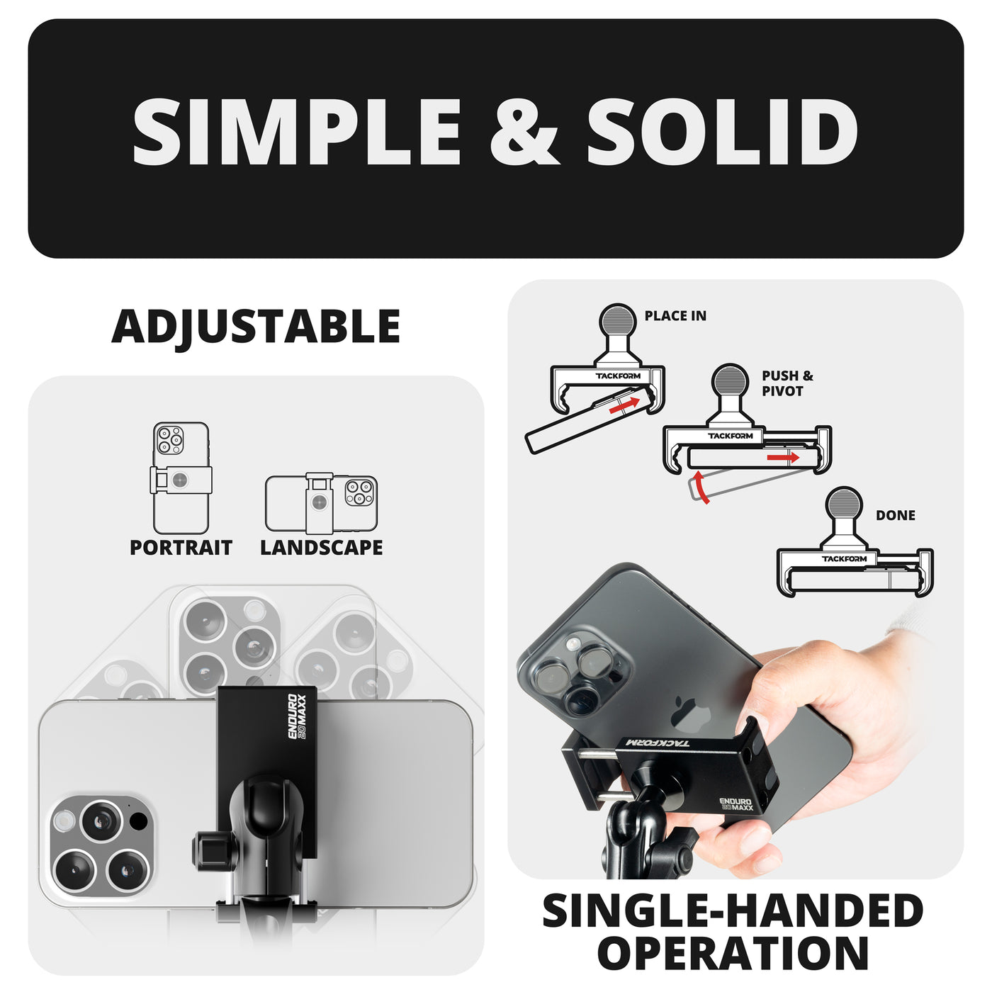 Bronco LINK™ Spring Loaded Phone Mount | Accessory Ready / Grab Handle ...