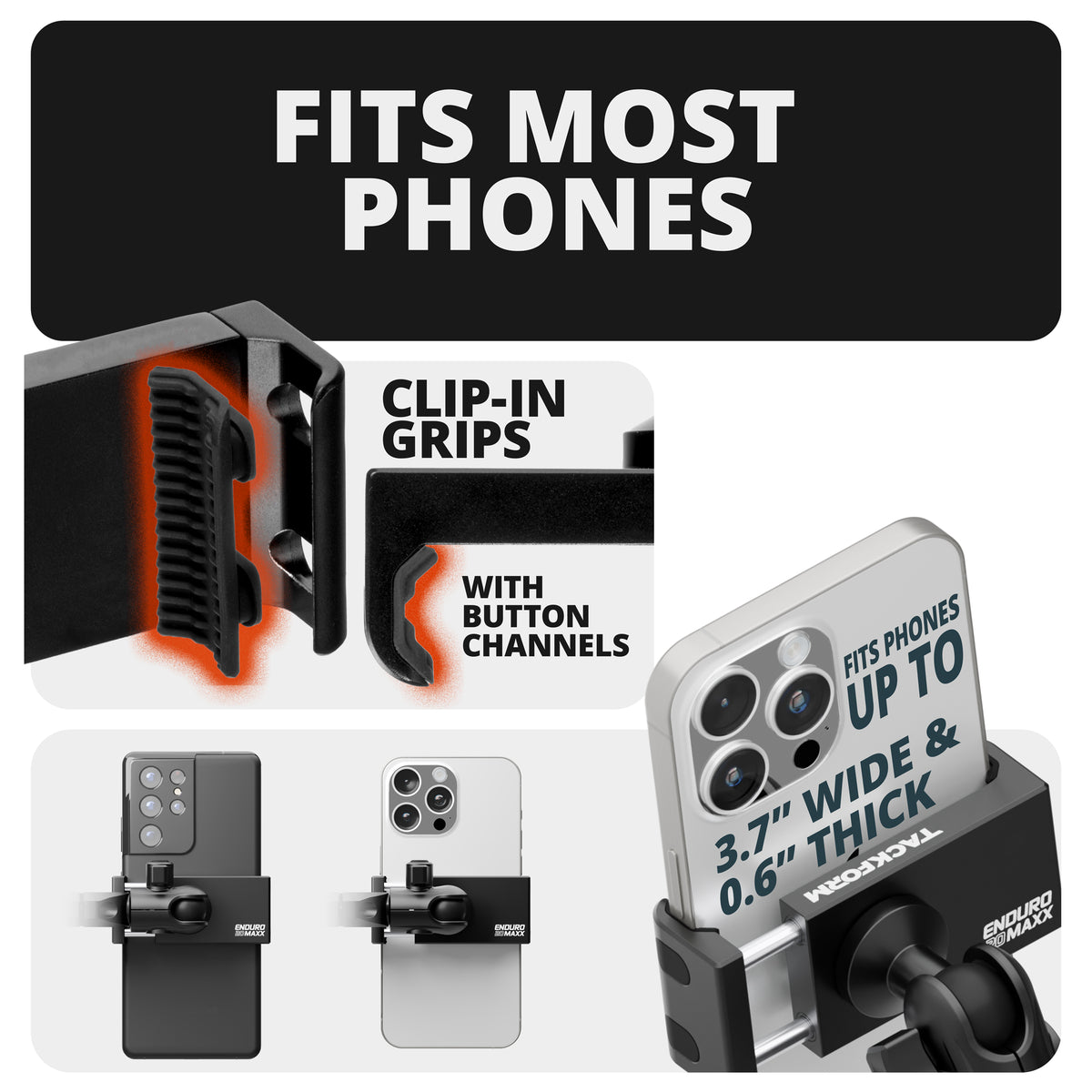 Bronco LINK™ Spring Loaded Phone Mount | Accessory Ready / Grab Handle ...