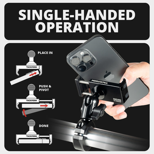 Enduro Motorcycle Phone Mount - Rock Solid Phone Holder | Tackform