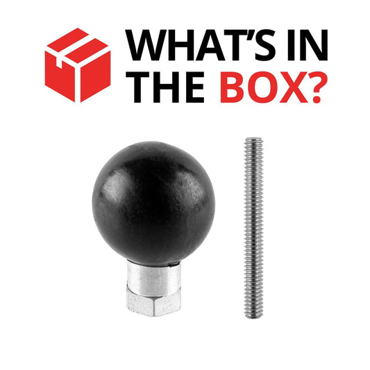 Threaded Ball Mount with Screw | 1/4 in - 20 Receiving Hole | 1"/25mm ...
